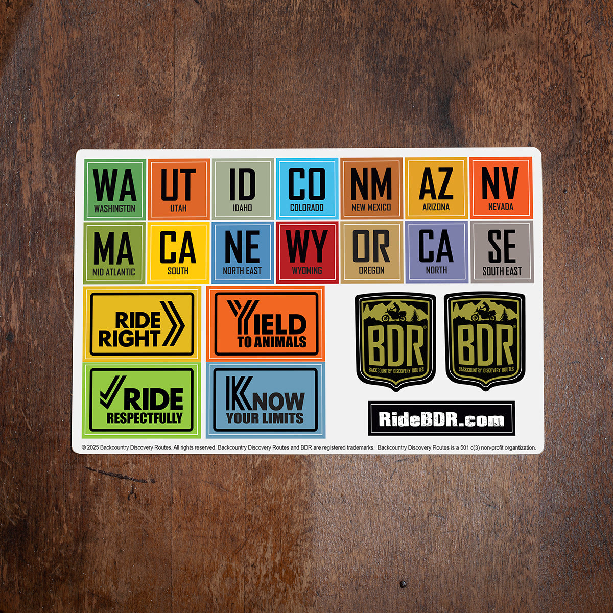 BDR Sticker Sheet – Backcountry Discovery Routes