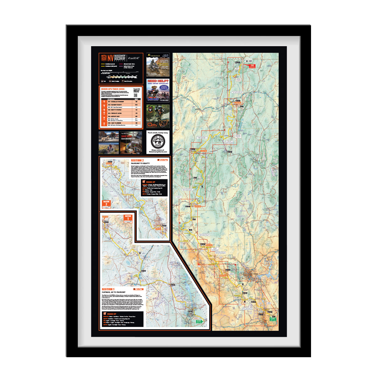 Nevada BDR Flat Map – Backcountry Discovery Routes