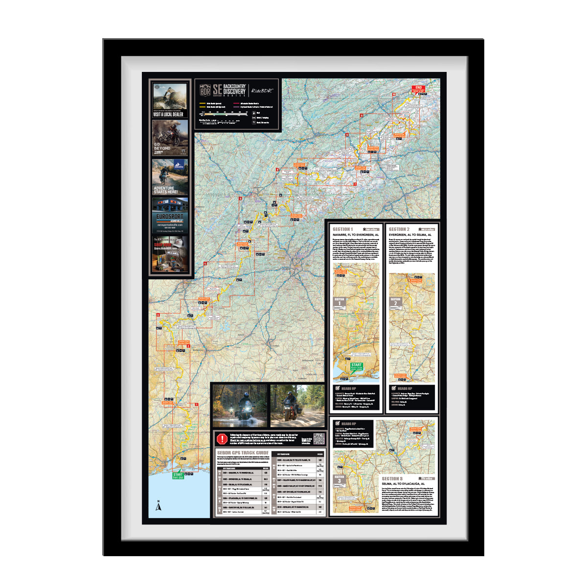 South East BDR Flat Map – Backcountry Discovery Routes